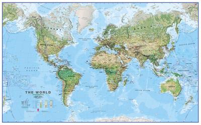 'World Physical Megamap 1:20, Laminated Wall Map' Photo | AllPosters.com