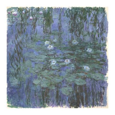Blue Water Lilies Between, c.1916-1919 Limited Edition - Claude Monet ...