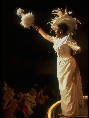 'Actress Pearl Bailey Pointing Parasol as Dolly Levi in Scene from ...