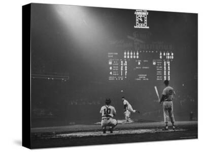 'Boston Red Sox Player Ted Williams, While Watching Pitcher Warm-up ...
