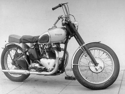 Racing Motorcycle, 1947 Triumph Called the "Tiger" Photographic Print ...