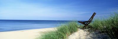 Beach Chair on the Beach, Lake Michigan, Holland, Michigan, USA ...