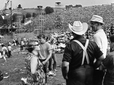 Woodstock, Farmer Max Yasgur Looks On As His Grounds Are Used For ...