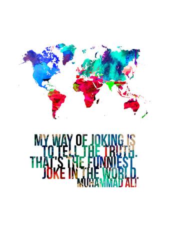 World Map Quote Muhammad Ali Prints - NaxArt | AllPosters.com