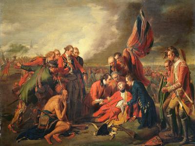 The Death of General Wolfe (1727-59), C.1771 Giclee Print - Benjamin ...