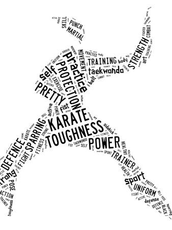 'Karate Pictogram On White Background' Posters - seiksoon | AllPosters.com