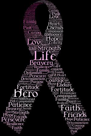 Typography Pink Ribbon - SirTallGuy | AllPosters.com