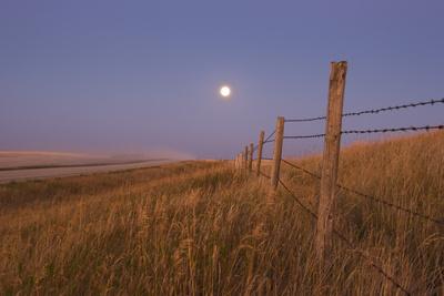 'Harvest Moon Down the Road, Gleichen, Alberta, Canada' Photographic ...