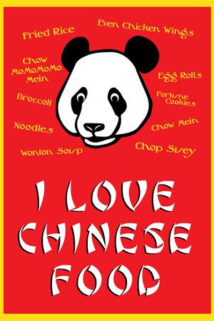 'I Love Chinese Food Humor Poster' Posters | AllPosters.com
