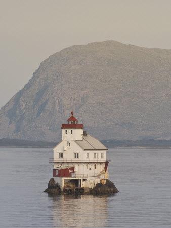 'Stabben Lighthouse Near Floro, Norway, Scandinavia, Europe ...