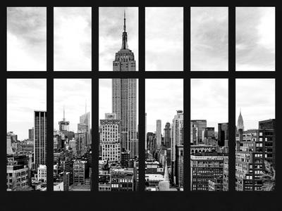 Window View - Cityscape with the Empire State Building - Manhattan ...