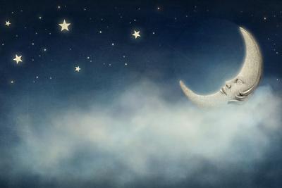 Night Time with Stars and Moon Photographic Print - egal | AllPosters.com