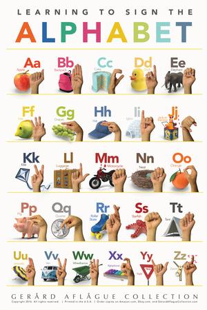 'Children's American Sign Language Alphabet' Posters - Gerard Aflague ...