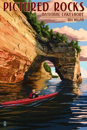 Pictured Rocks National Lakeshore, Michigan Print - Lantern Press ...