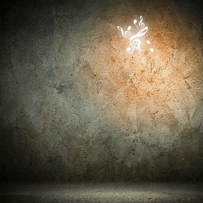 'Grey Background Image With Music Note Symbols' Prints - Sergey Nivens ...