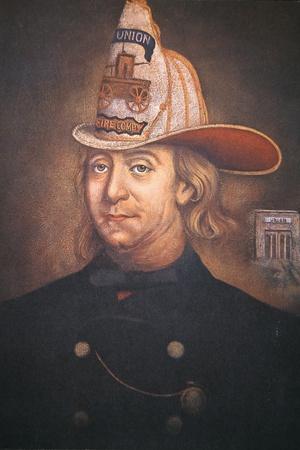 'Benjamin Franklin Wearing the Uniform of the Union Fire Company Which ...
