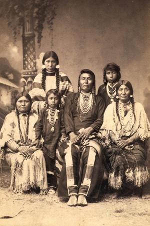 Chief Joseph and Family Members, Circa 1877 Giclee Print - F.M. Sargent ...