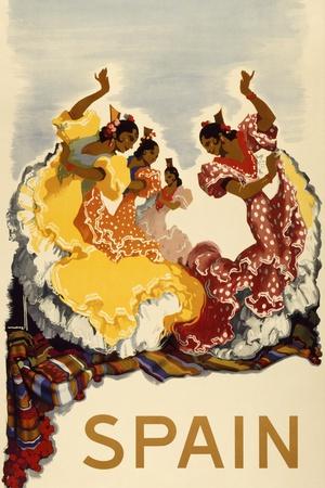 'Spain - Women Dancing' Giclee Print | AllPosters.com