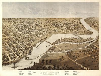 'Appleton, Wisconsin - Panoramic Map' Prints - Lantern Press ...