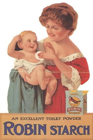 'Robin Starch, Edwardian Products, Detergent, Baby, UK, 1911' Giclee ...