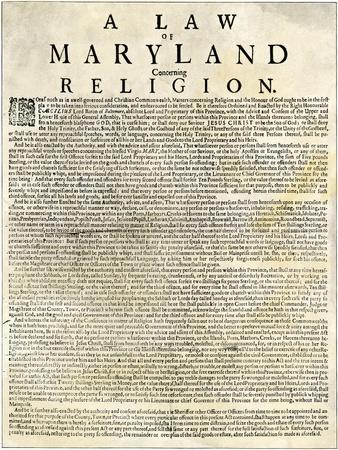 'Religious Toleration Act of Colonial Maryland, 1649' Giclee Print ...