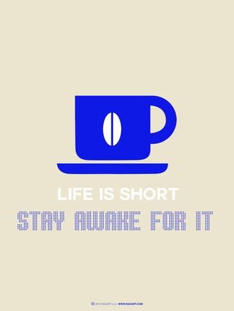 'Coffee Poster Blue' Posters - NaxArt | AllPosters.com