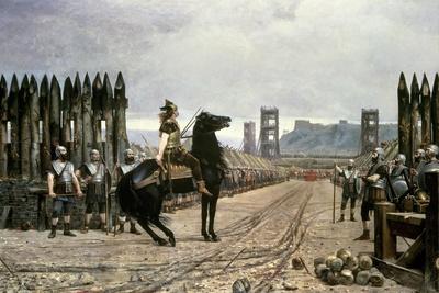 Vercingetorix Surrendering to Julius Caesar, after the Battle Alesia ...