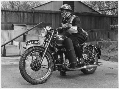 'Metropolitan Police Officer on a Triumph Motorcycle During World War ...