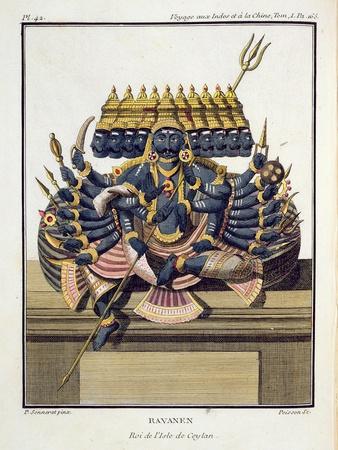 'Ravana, Demon King of Ceylon, from 'Voyage Aux Indes Et a La Chine' by ...