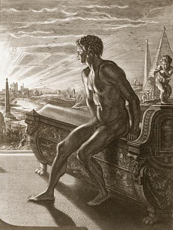 Memnon's Statue, 1731 (Engraving) Giclee Print - Bernard Picart ...