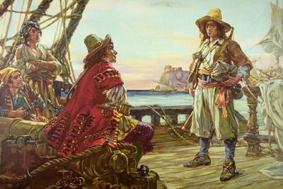 Recruiting for a Pirate Ship in the 17th Century, 1932 Giclee Print ...